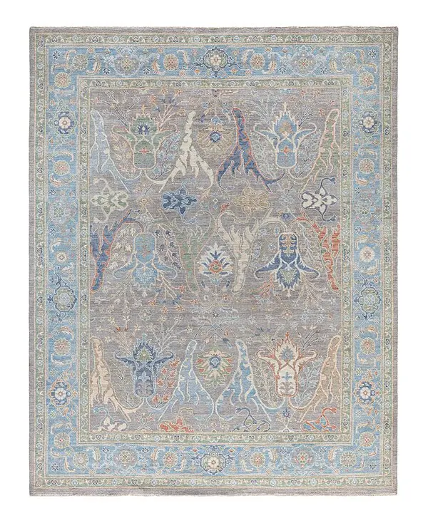 Bloomingdale'S Colorful Oushak M1945 Area Rug, 7'11 X 9'11 - Gray