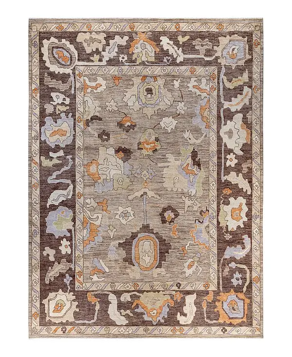 Bloomingdale'S Colorful Oushak M1945 Area Rug, 10'2 X 13'9 - Gray