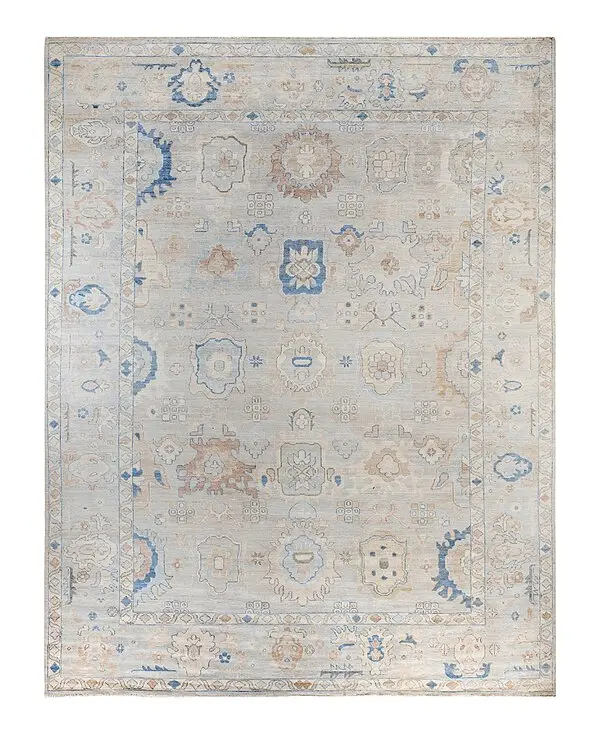 Bloomingdale'S Colorful Oushak M1945 Area Rug, 10'5 X 13'7 - Light/grey