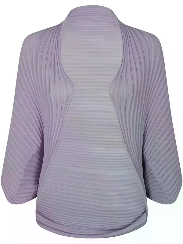 Issey Miyake Plissé-effect Cardigan - Purple