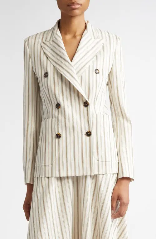 Max Mara Pensile Striped Jersey Jacket - Sand