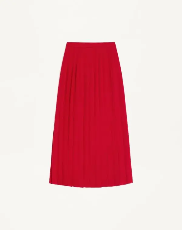Valentino Garavani Georgette Pleated Midi Skirt - Paris