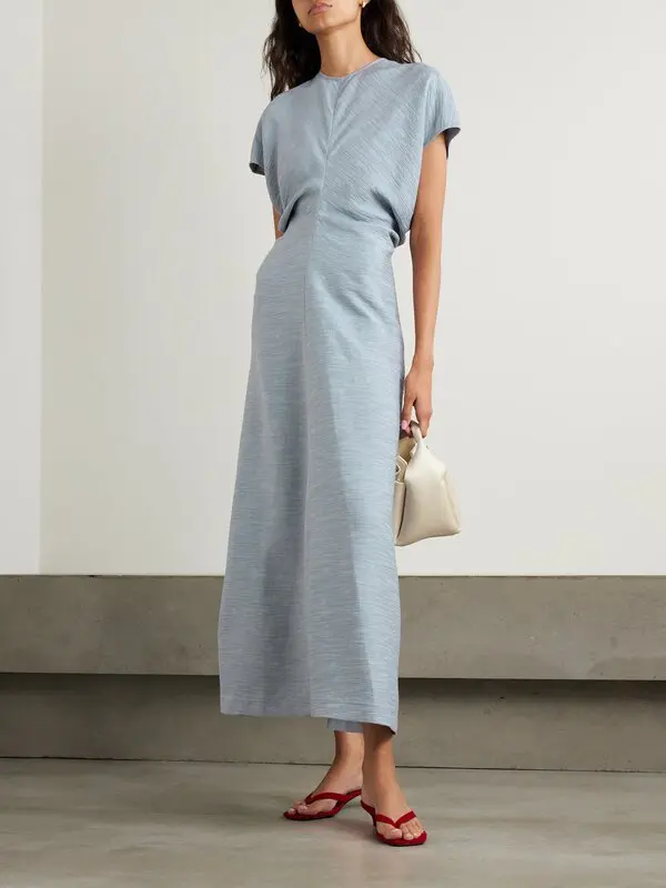 TOTÊME - TOTEME Gathered Woven Maxi Dress