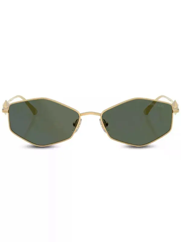 JIMMY CHOO Logo-engraved Sunglasses - Gold