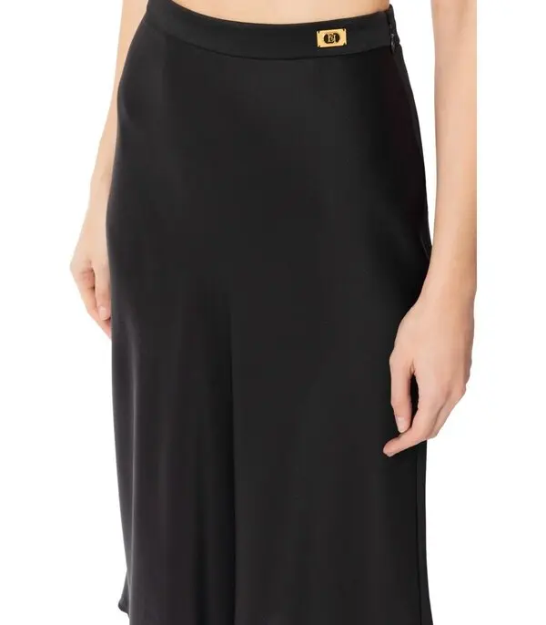 Elisabetta Franchi Satin Midi Skirt