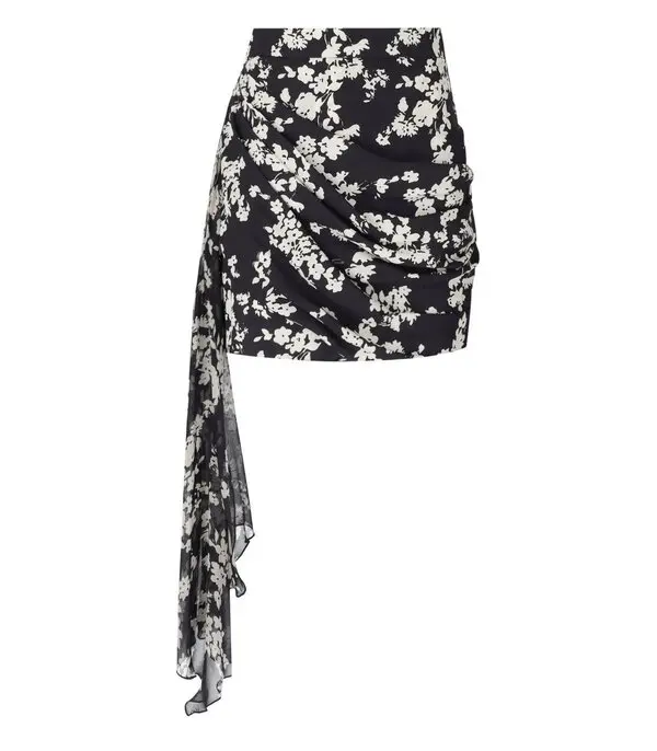 Elisabetta Franchi Draped Floral Skirt