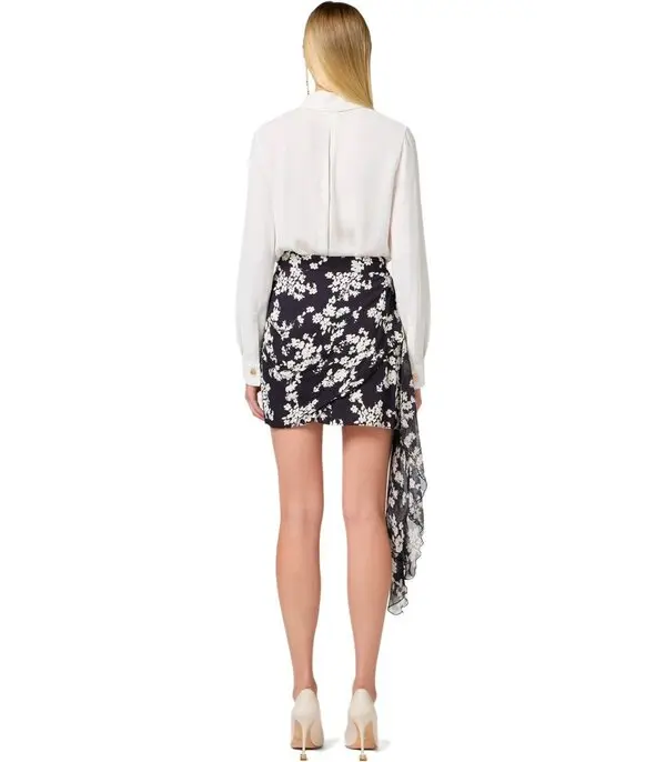 Elisabetta Franchi Draped Floral Skirt