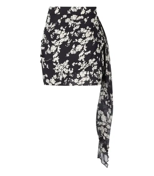 Elisabetta Franchi Draped Floral Skirt