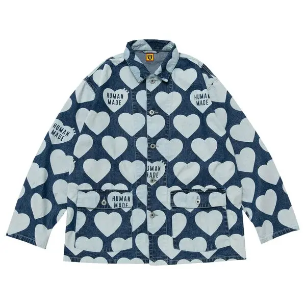 HUMAN MADE Heart Denim Coverall Jacket - Blue