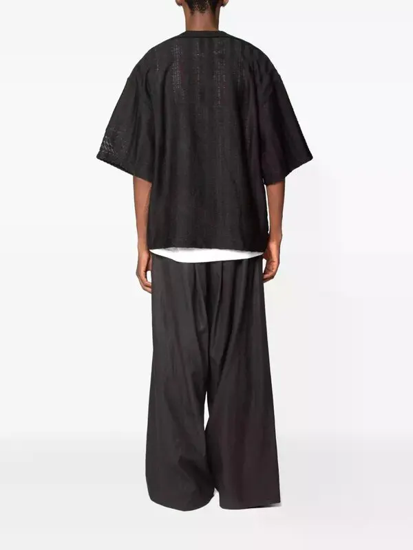 YOSHIOKUBO Wave Various Lace T-shirt - Black