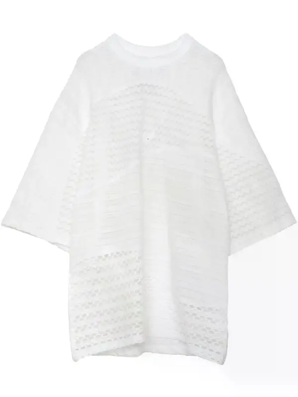 YOSHIOKUBO Wave Various Lace T-shirt - White