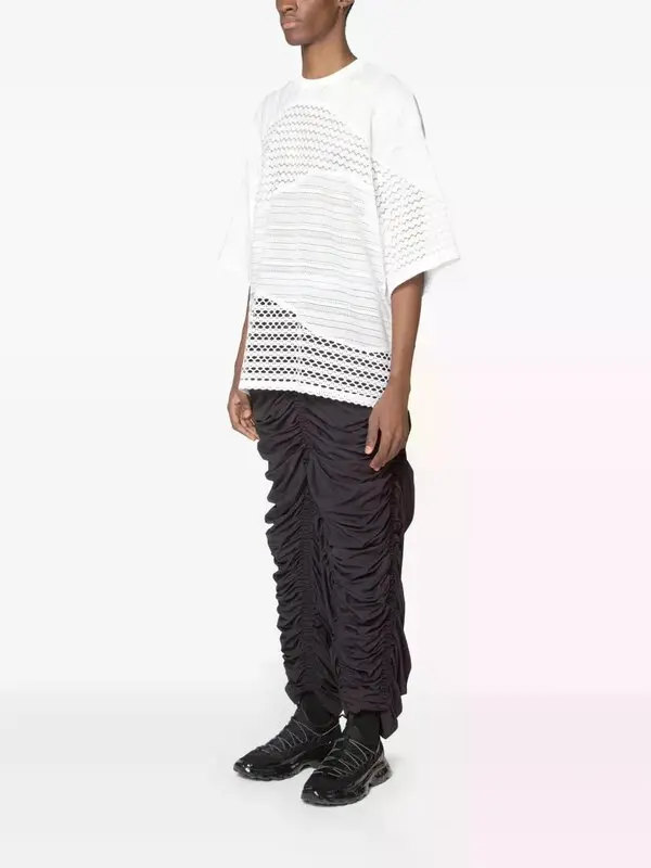 YOSHIOKUBO Wave Various Lace T-shirt - White