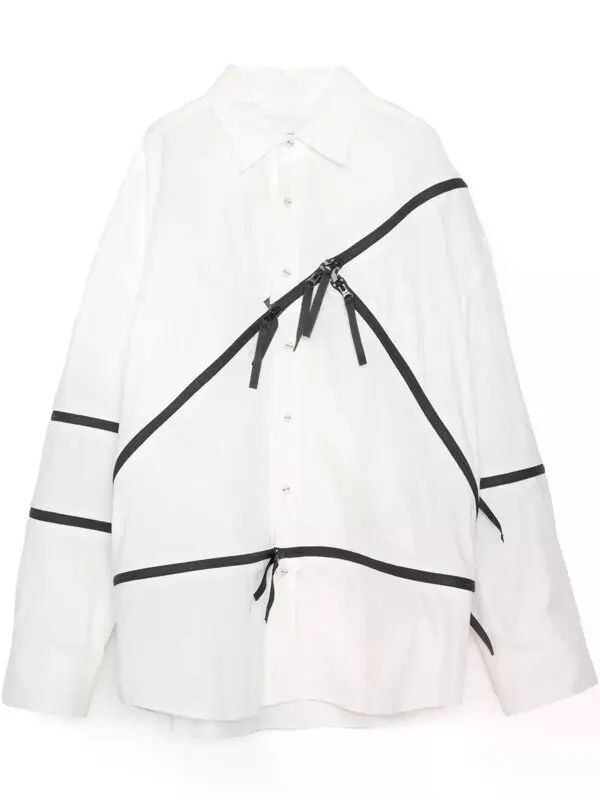 YOSHIOKUBO Zip Line Shirt - White