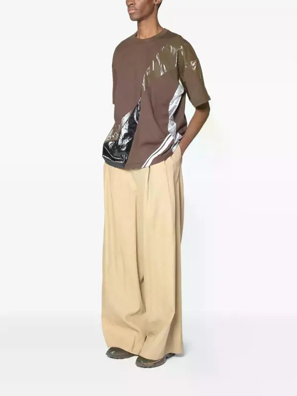 YOSHIOKUBO Coating River T-shirt - Brown