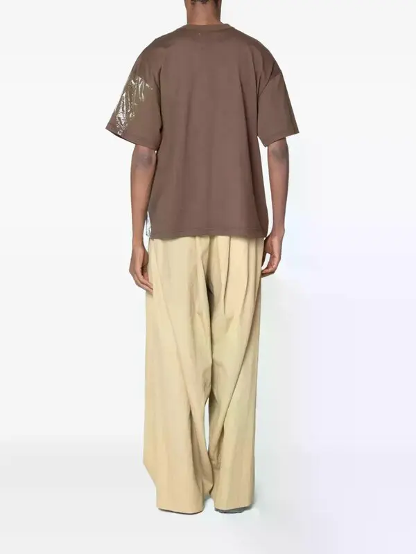 YOSHIOKUBO Coating River T-shirt - Brown