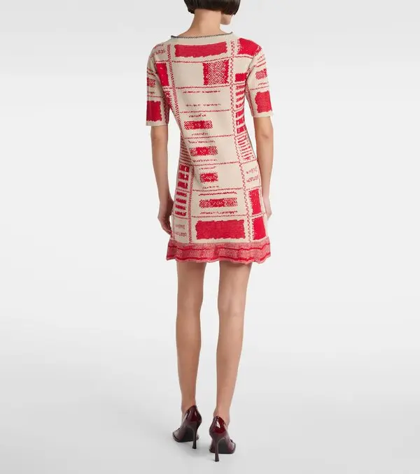 VIVIENNE WESTWOOD Checked Hemp And Cotton Minidress