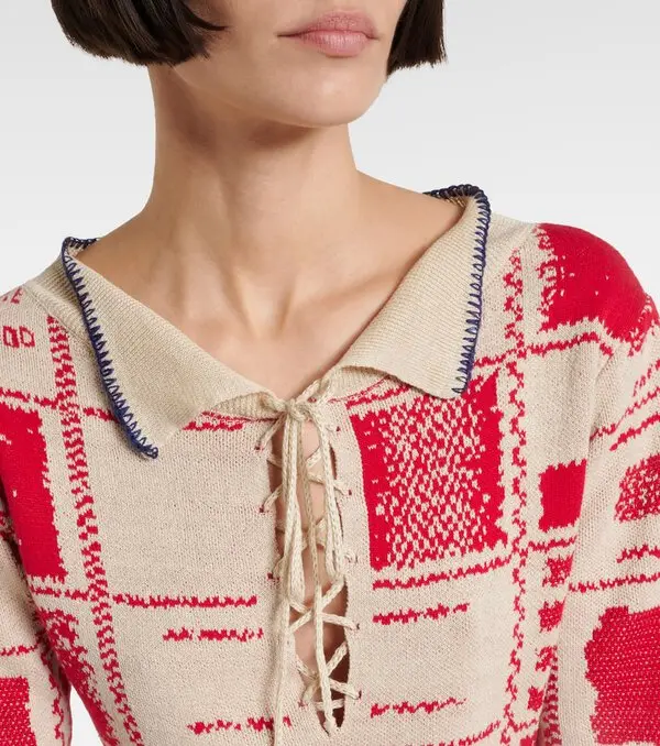 VIVIENNE WESTWOOD Checked Hemp And Cotton Minidress