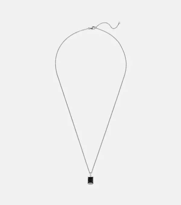Mateo Sterling And Onyx Pendant Necklace - Silver