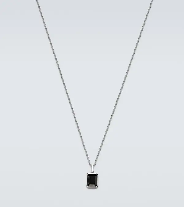 Mateo Sterling Pendant Necklace With Onyx