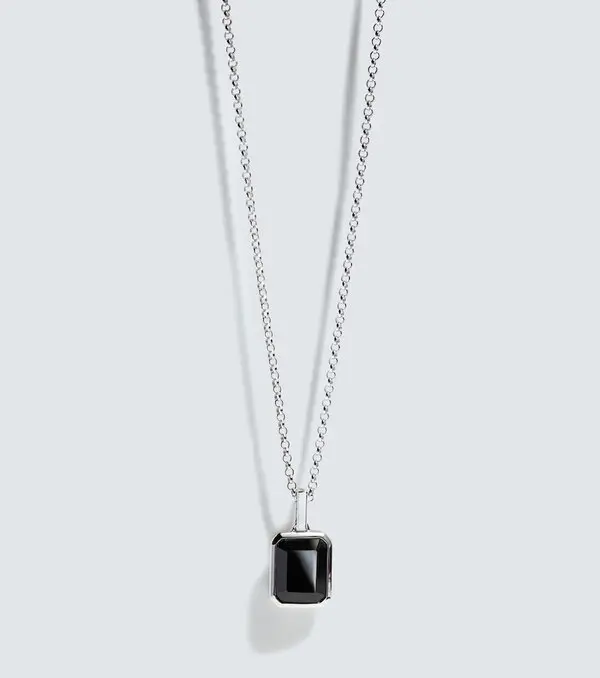 Mateo Sterling Pendant Necklace With Onyx