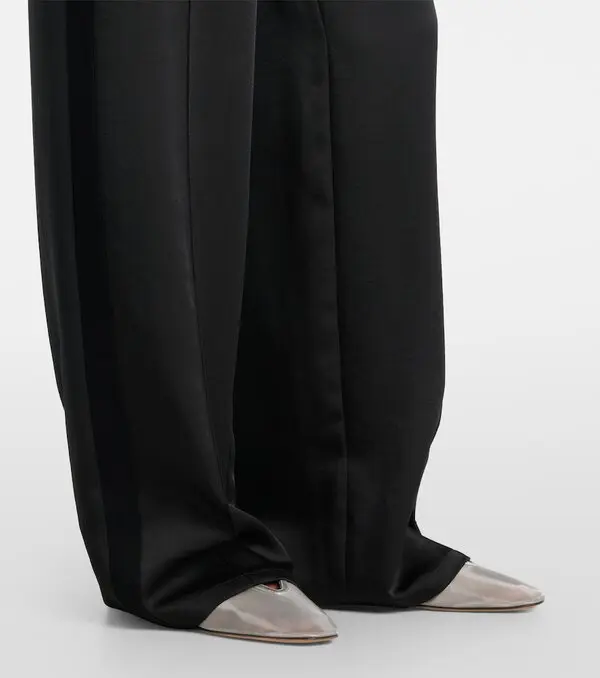 Vince Mid-rise Wide-leg Pants - Black
