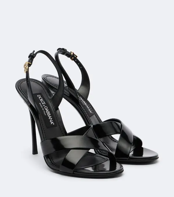 Dolce & Gabbana Leather Sandals - Black