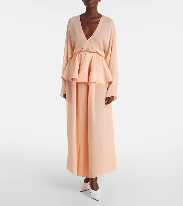 Alaïa Peplum Maxi Dress