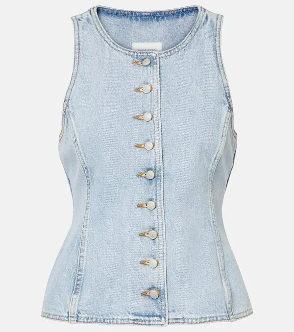 Magda Butrym Denim Waistcoat - Blue