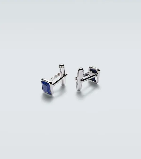 Mateo Sterling Cufflinks With Lapis Lazuli