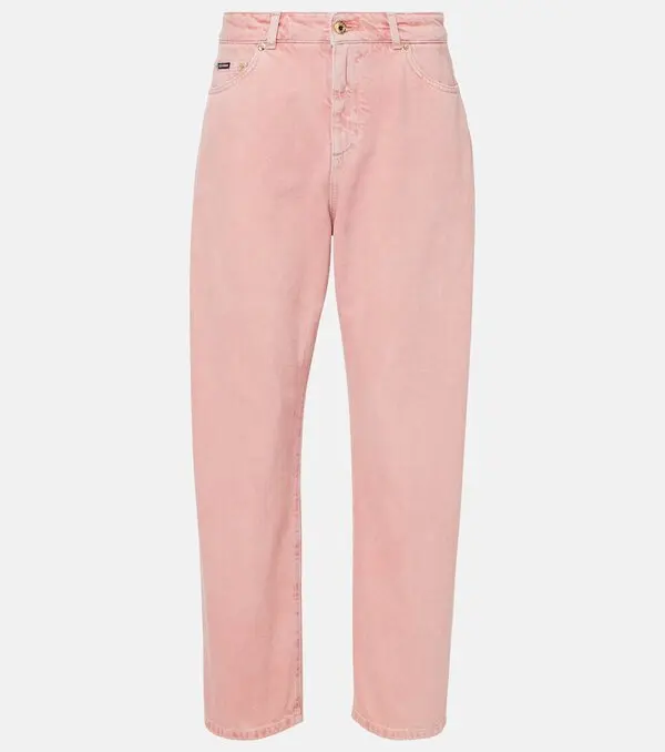 Dolce & Gabbana Mid-rise Straight-leg Jeans - Pink