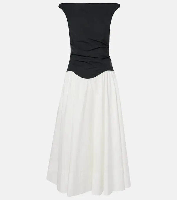 Simkhai Cersei Cotton Poplin Midi Dress - Black