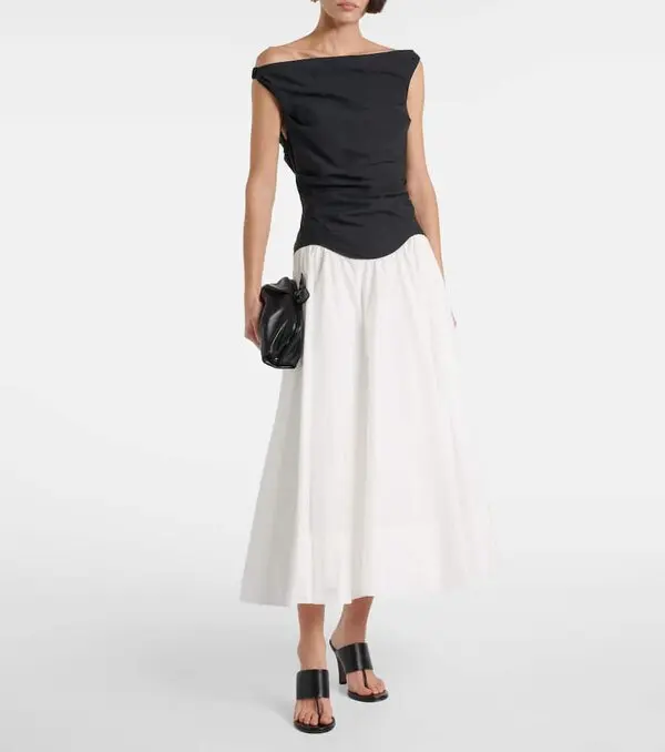 Simkhai Cersei Cotton Poplin Midi Dress - Black