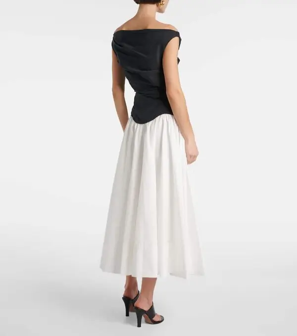Simkhai Cersei Cotton Poplin Midi Dress - Black