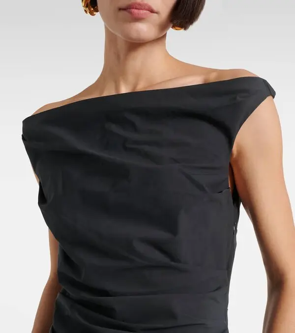 Simkhai Cersei Cotton Poplin Midi Dress - Black