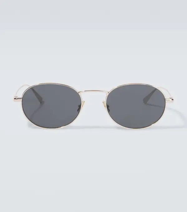 Saint Laurent Sl 799 Oval Sunglasses - Gold