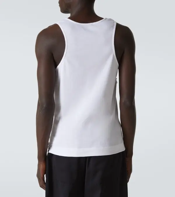 Simone Rocha Ruffled Cotton Jersey Tank Top