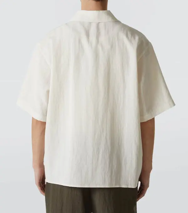 Commas Reflection Embroidered Bowling Shirt