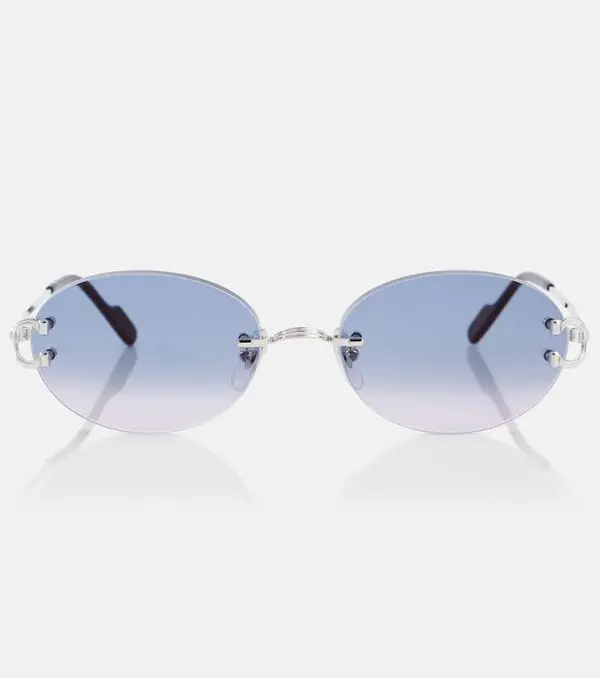 CARTIER Classic C De Oval Sunglasses - Blue