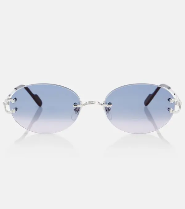 Cartier Classic C De Oval Sunglasses - Blue
