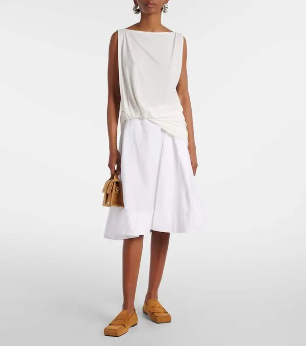 Jacquemus Carré Croc-effect Suede Penny Loafers - Beige