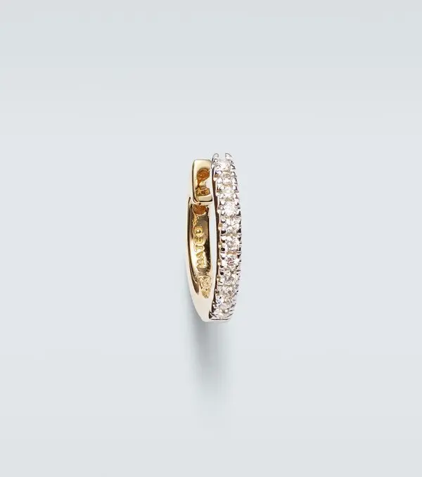 Mateo 14kt Single Hoop Earring With Diamonds