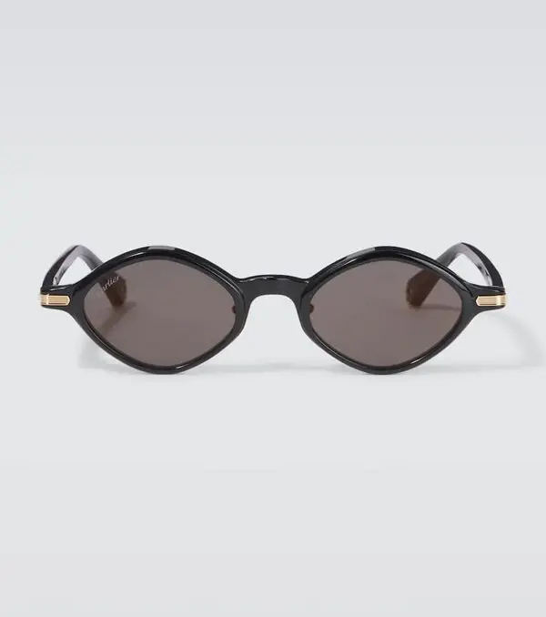 Cartier Premiere De Oval Sunglasses - Black