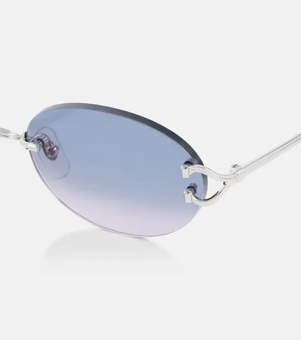 Cartier Classic C De Oval Sunglasses - Blue