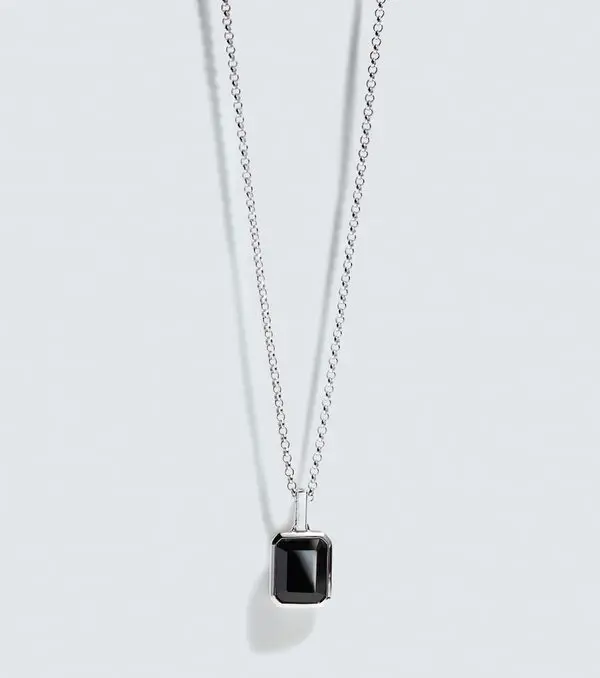 Mateo Sterling Pendant Necklace With Onyx