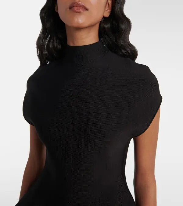 Khaite Andra Peplum Top - Black