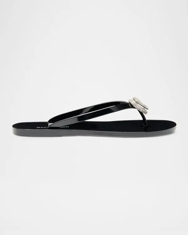 Mach & Mach Double Heart Rubber Thong Sandals