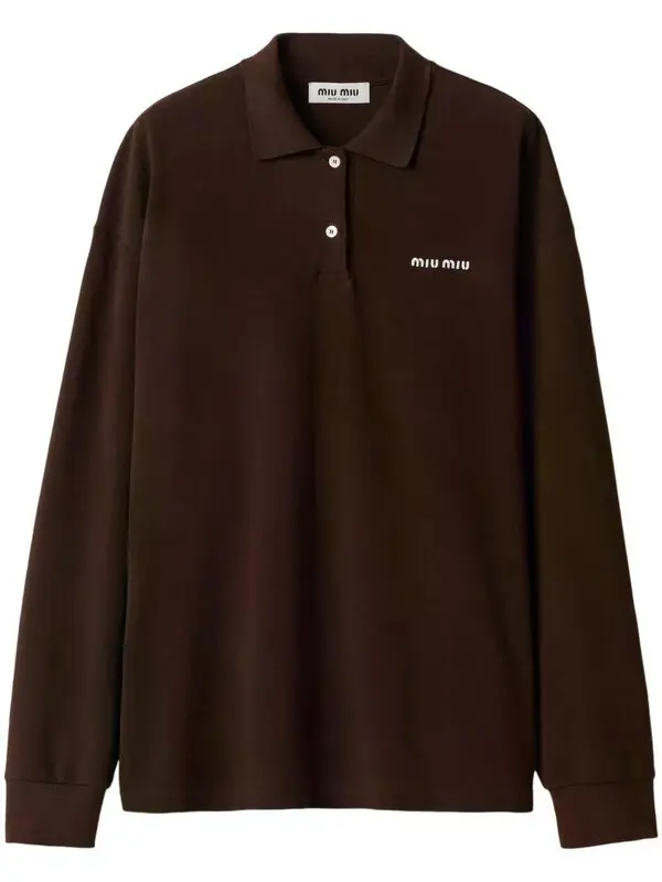 Miu Miu Cotton Piqué Polo Shirt