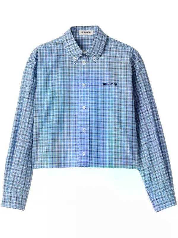 Miu Miu Checked Poplin Shirt
