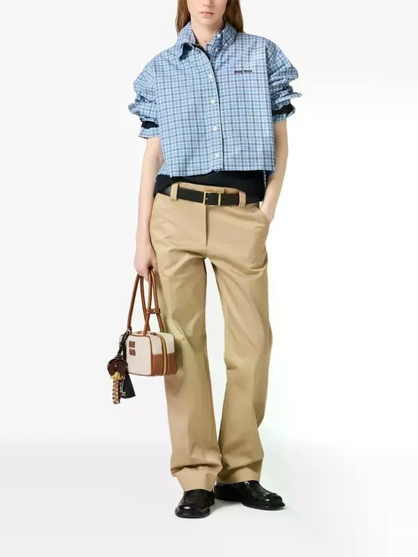 Miu Miu Checked Poplin Shirt