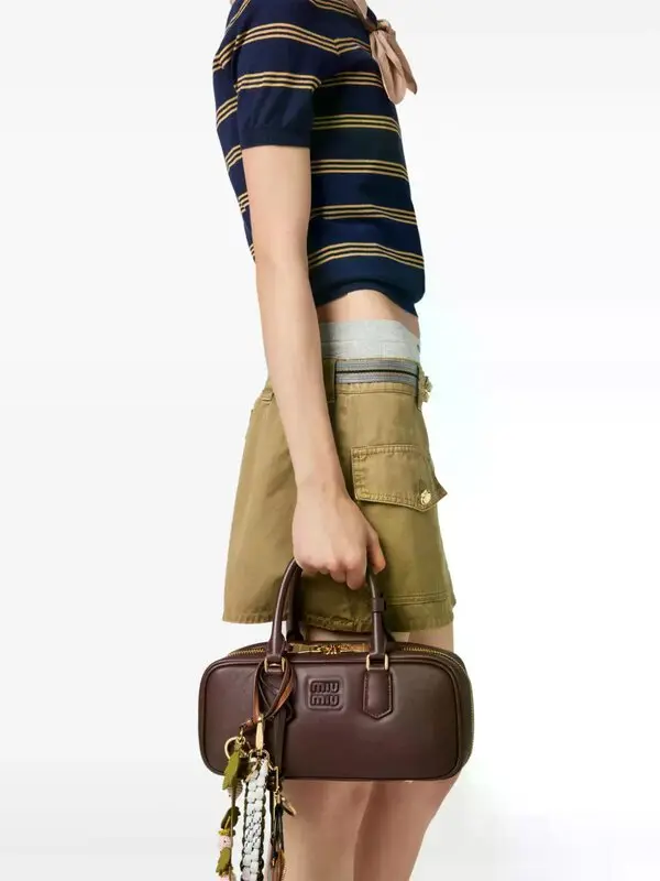 Miu Miu Garment-dyed Cotton Miniskirt - Green